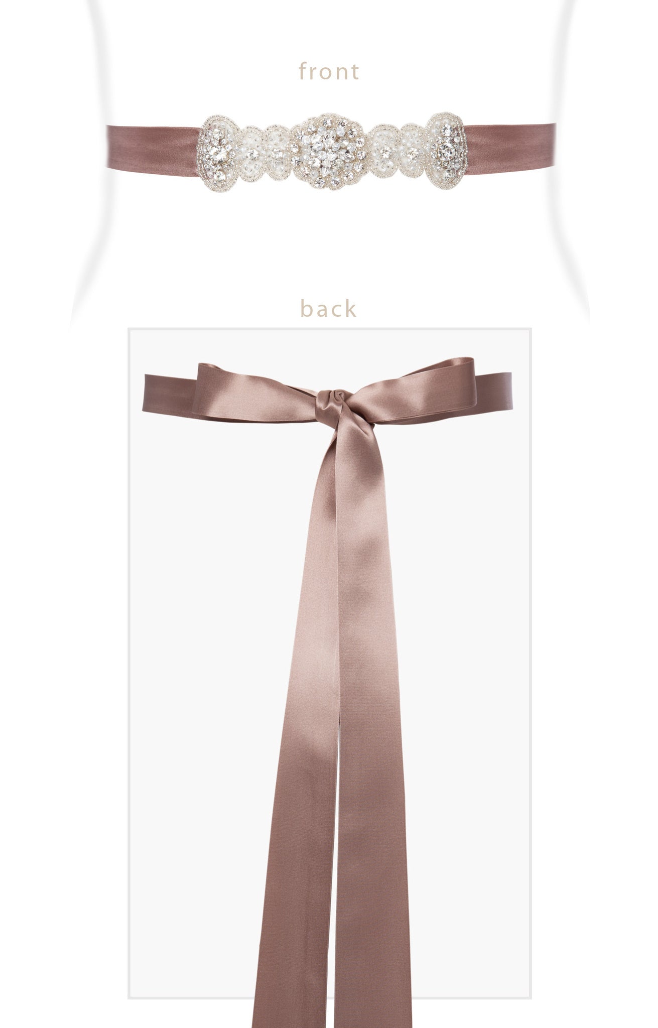 Strass-Band AURELIA rosa – Las Perlitas